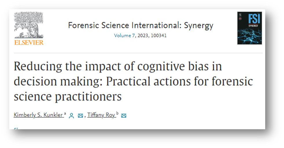 Cognitive Bias in forensic practice – The Forensic Voice Centre